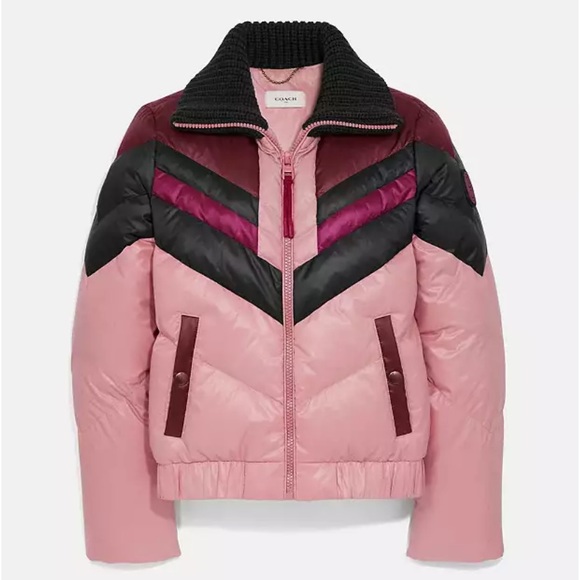 Coach | Jackets & Coats | Coach Retro Chevron Puffer Jacket Rare Sold ...